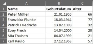 Alter berechnen in Microsoft Excel - TIM-Digital.de